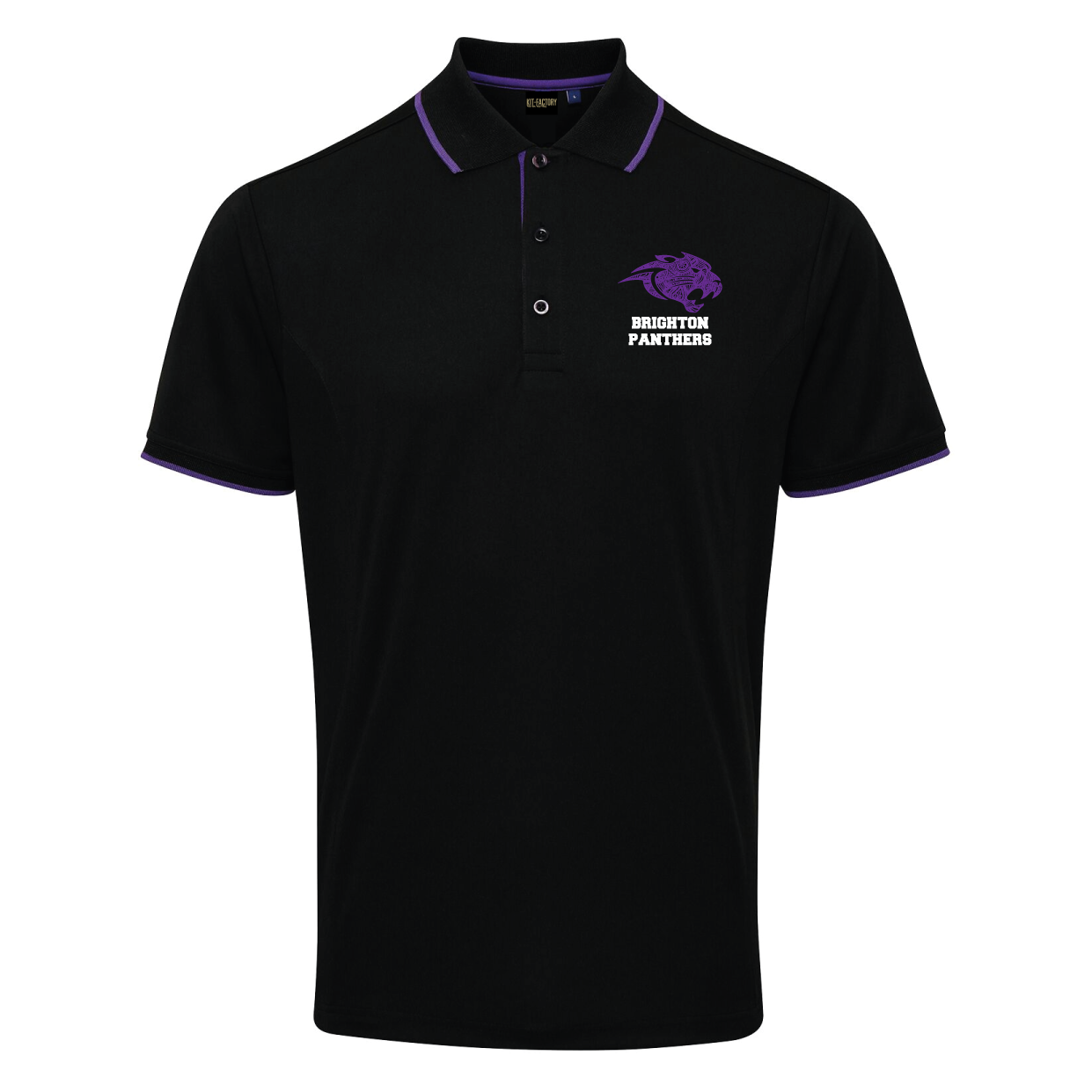 Brighton Panthers - CoolChecker Polo Shirt - Black / Purple - Kit Factory