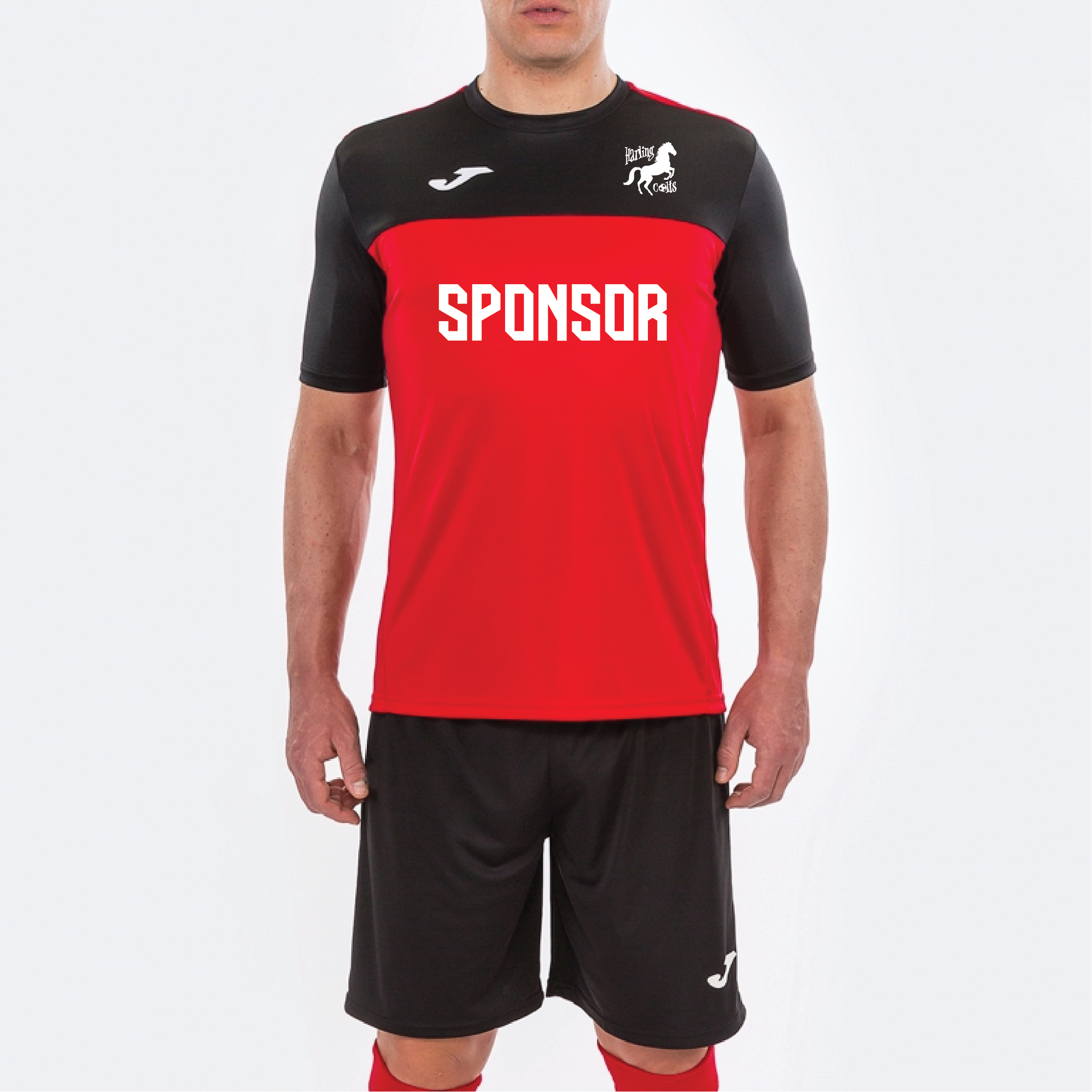 Harling Colts FC - Joma Winner Training Shirt - Red Black - Kit Factory