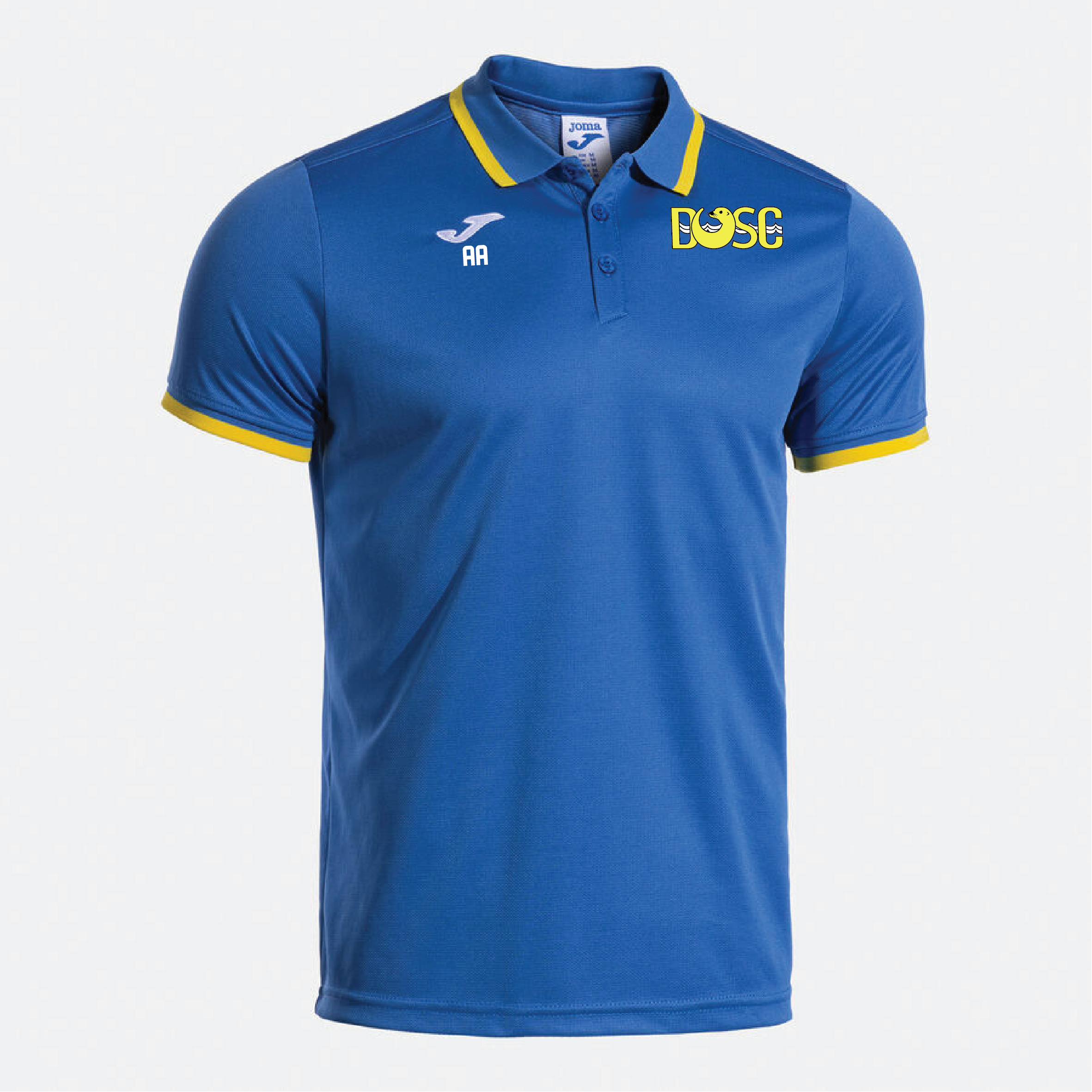 Diss Otters Swimming Club - Joma Combi Premium Polo Shirt (Royal/Yellow) - Kit Factory